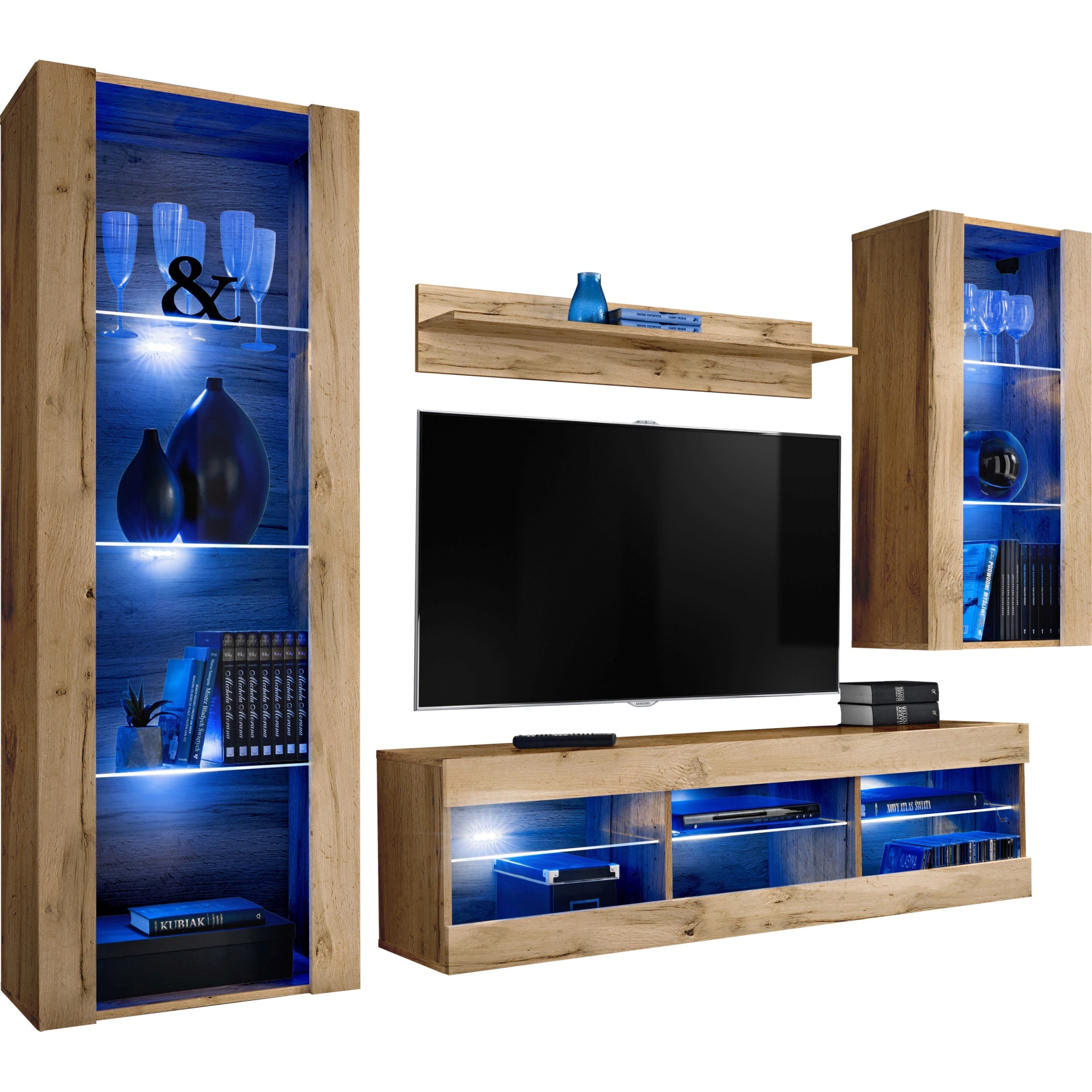 Set Mobila Living Open 4, Extreme Furniture, PAL, 195 x 159 x 35 cm ...