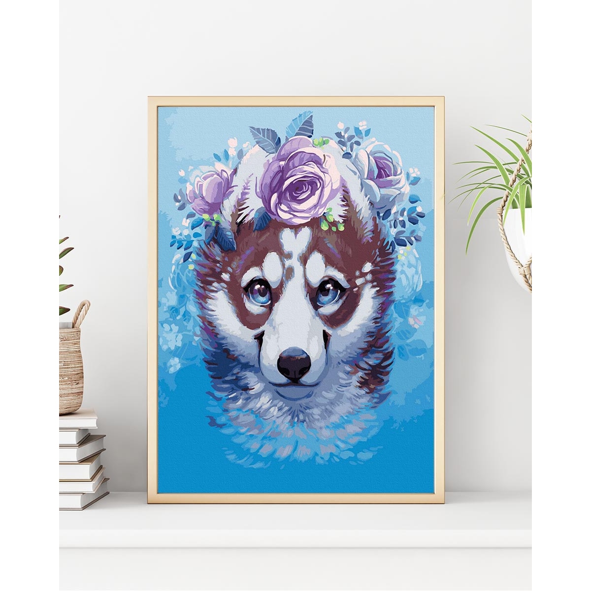 Set pictura pe numere, Caine fericit, 40x50 cm - eMAG.ro