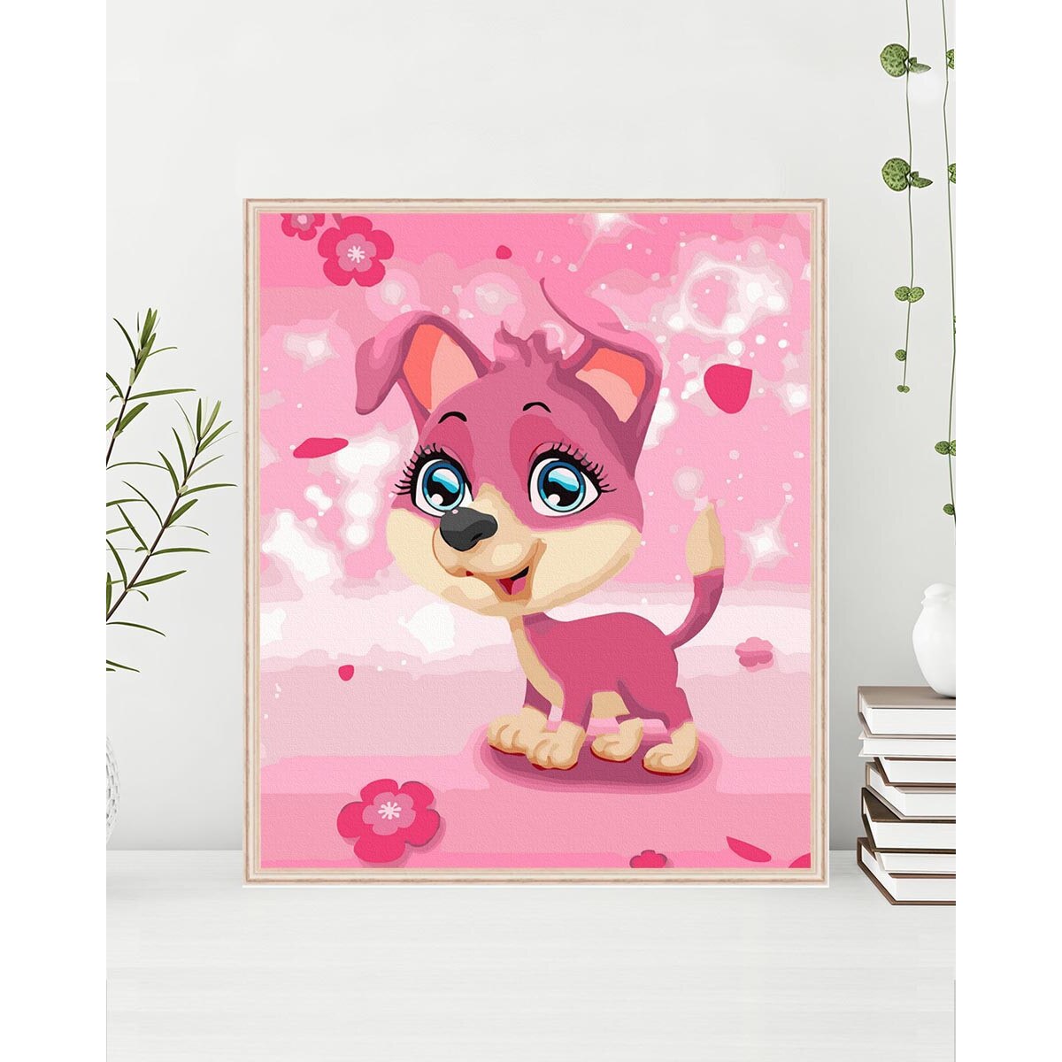 Set pictura pe numere, Mic catelus, 40x50 cm - eMAG.ro