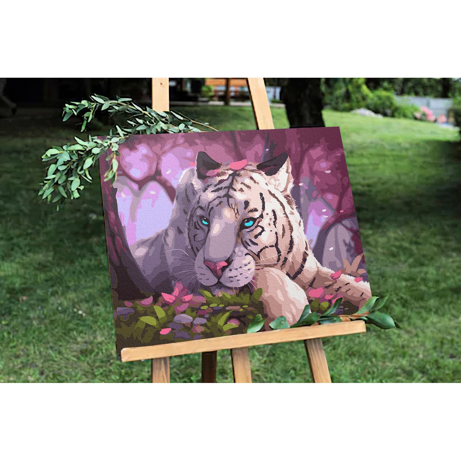 Set pictura pe numere, Bengal cu ochi albastri, 30x40 cm - eMAG.ro