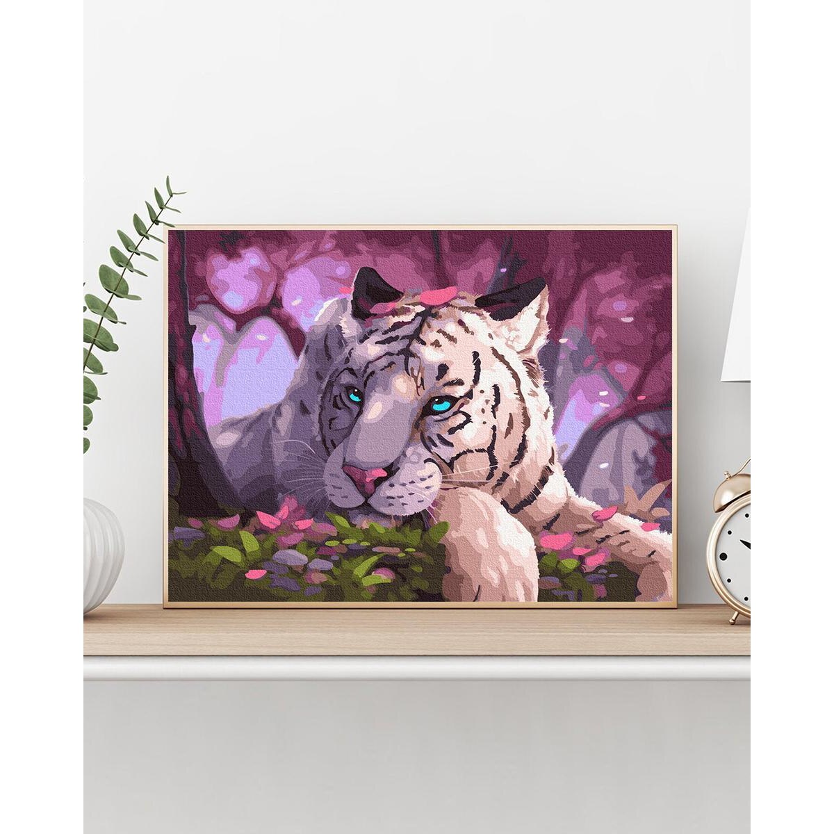 Set pictura pe numere, Bengal cu ochi albastri, 30x40 cm - eMAG.ro