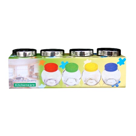 Set 4 borcanele cu capac pentru condimente - eMAG.ro