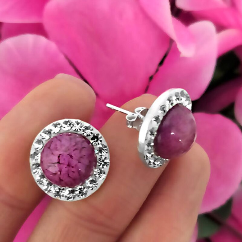 Set dama, argint 925, pietre mov - eMAG.ro