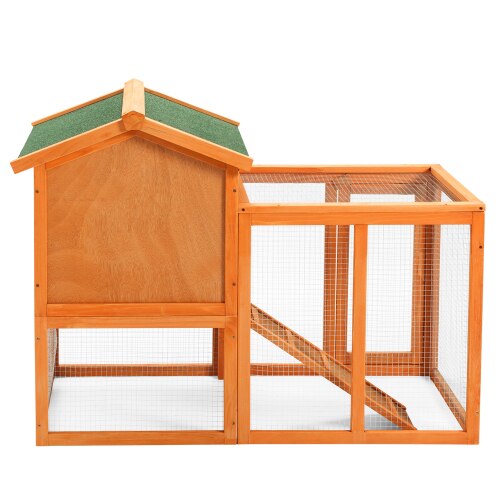 Cusca pentru iepuri/porc de guinea, Casuta, Lemn, Maro/Verde - eMAG.ro