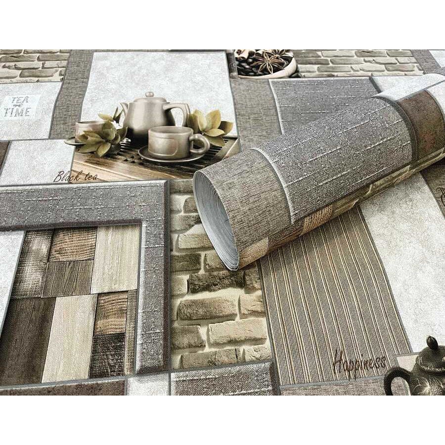 Tapet vinil bej, lavabil, pentru bucatarie, Scortisoara 1-1209, 10,65mp ...