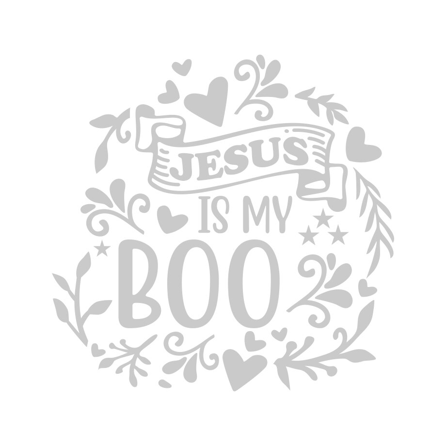 Sticker decorativ pentru perete, jesus is my boo, 60x60cm, alb - eMAG.ro
