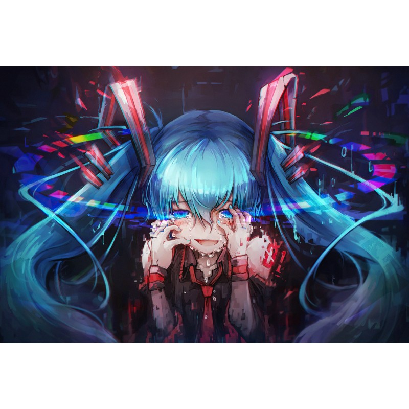 Poster Hatsune Miku Vocaloid Crying, 61x90cm, poster700, Multicolor ...