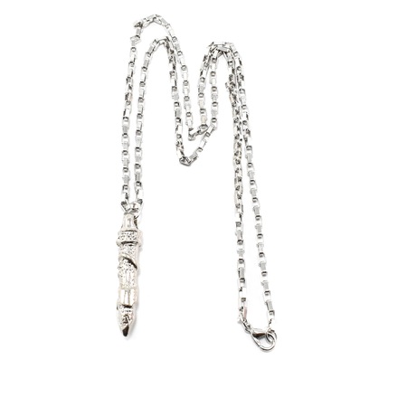 Lant barbati cu pandantiv sub forma de glont, 63 cm - eMAG.ro