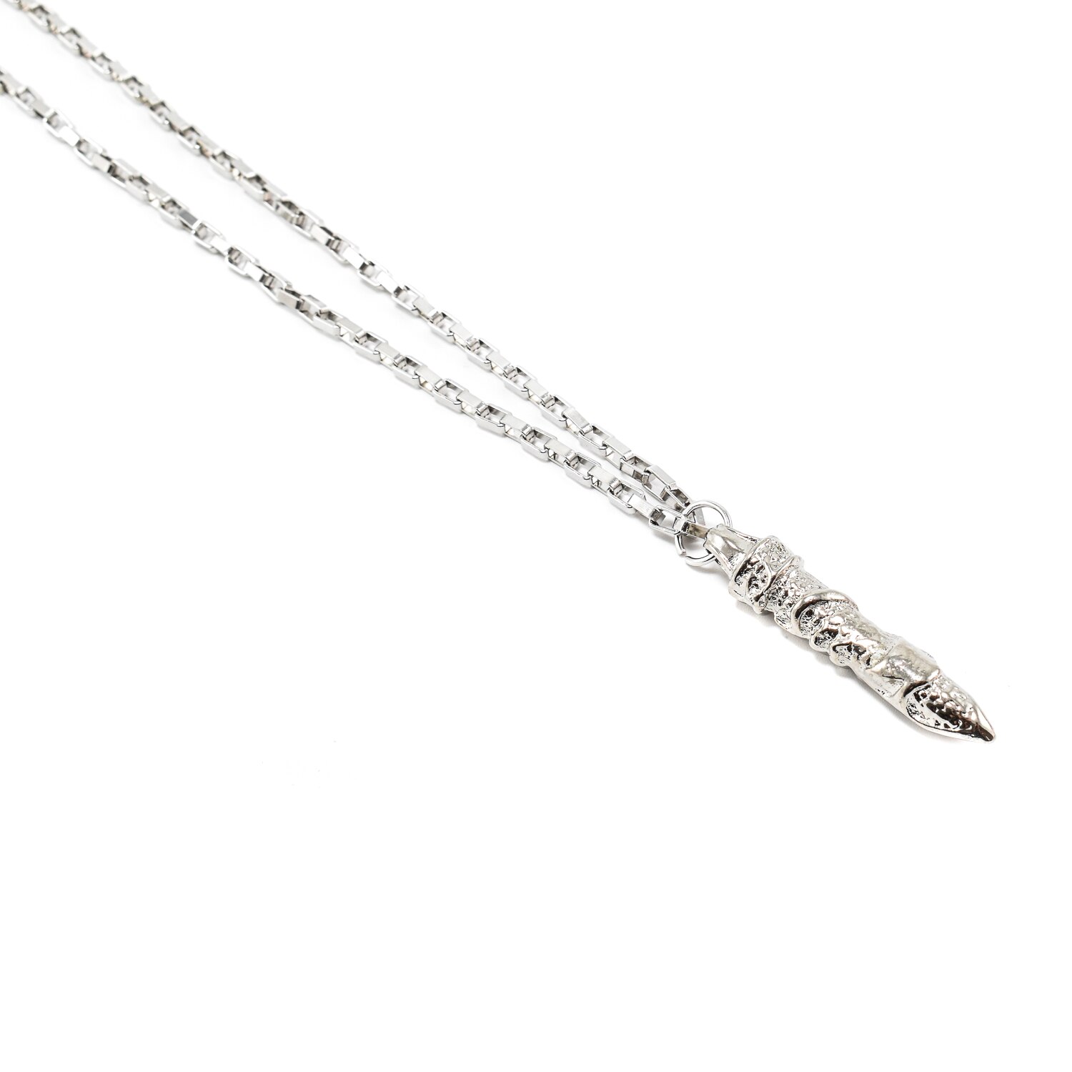 Lant barbati cu pandantiv sub forma de glont, 63 cm - eMAG.ro