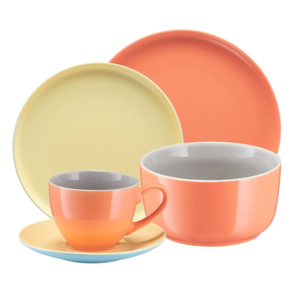 Set vesela pentru 6 persoane Borneo, Villa Italia, Portelan, 30 piese ...