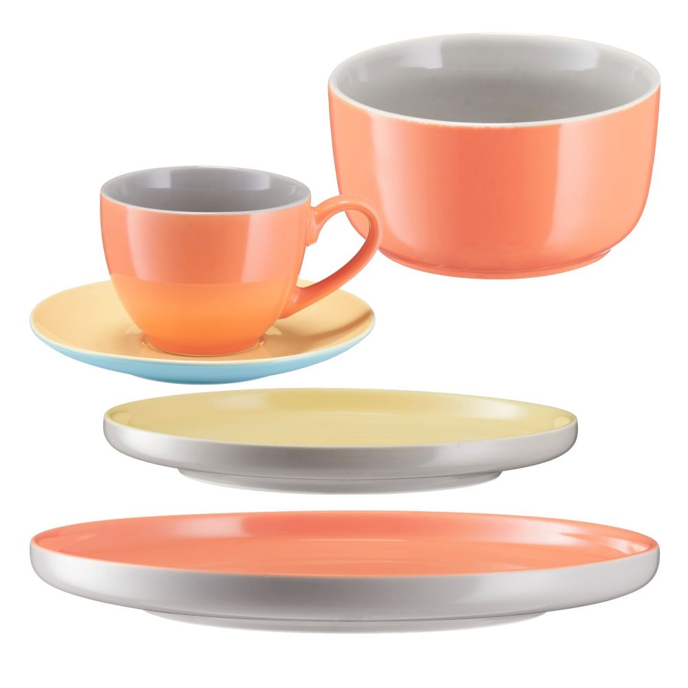 Set vesela pentru 6 persoane Borneo, Villa Italia, Portelan, 30 piese ...