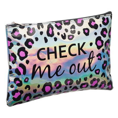 Portfard design leopard holografic „Check me Out” 22x15 cm - eMAG.ro