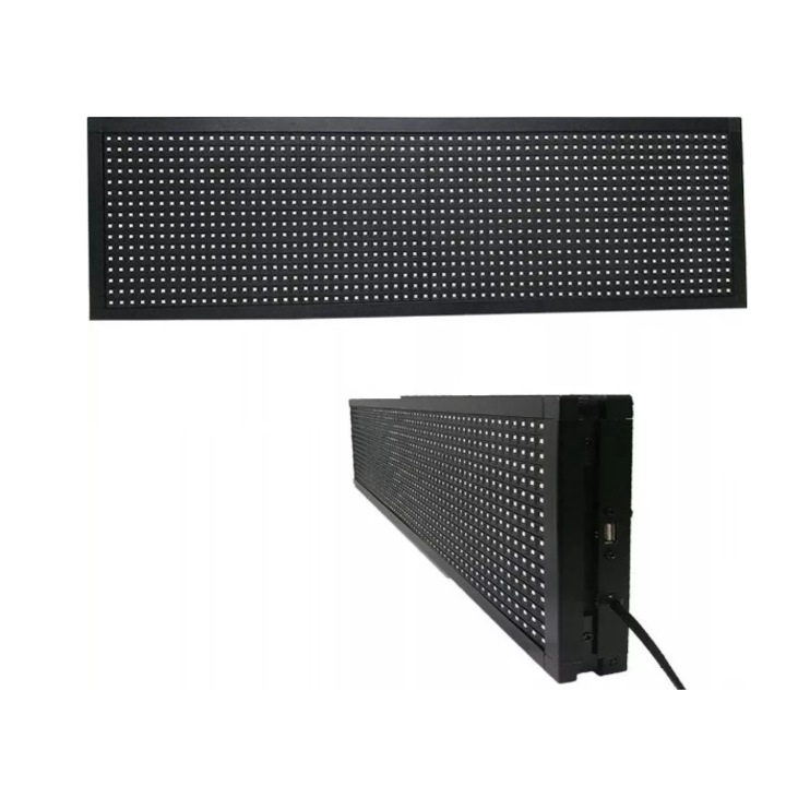Reclama Luminoasa 70 x 20 cm, LED alb, Vizualizare 120°, Negru, afisaj ...
