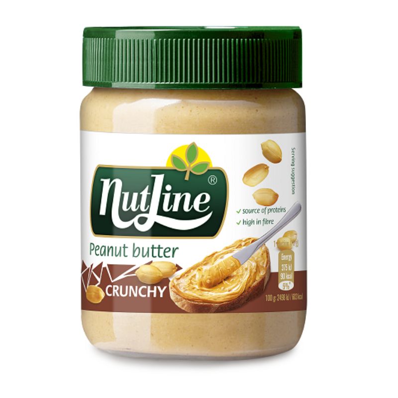 Фъстъчено масло Nutline, с парченца, 350 гр - eMAG.bg