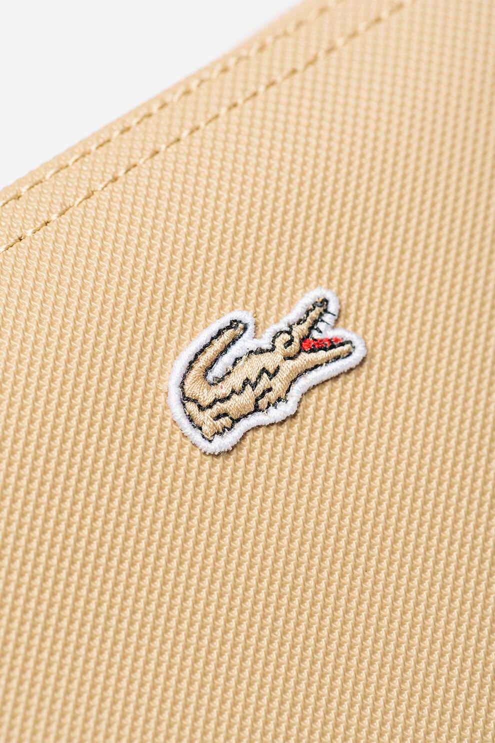 Lacoste, Geanta shopper cu logo in relief, Maro nisip - eMAG.ro