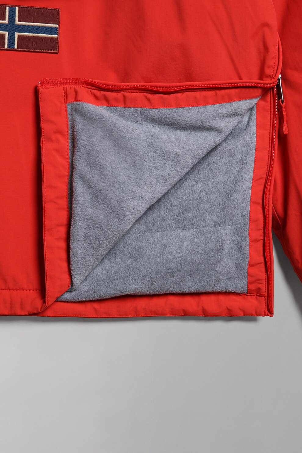 Napapijri, Geaca fara inchidere cu gluga Rainforest, Rosu, 2XL - eMAG.ro