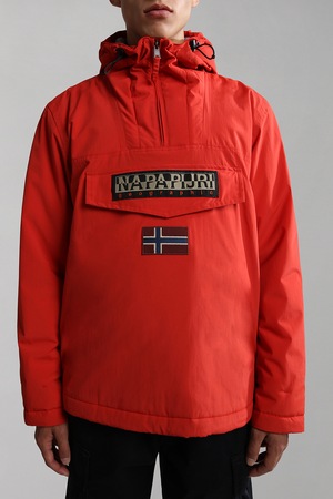 Napapijri, Geaca fara inchidere cu gluga Rainforest, Rosu, 2XL - eMAG.ro