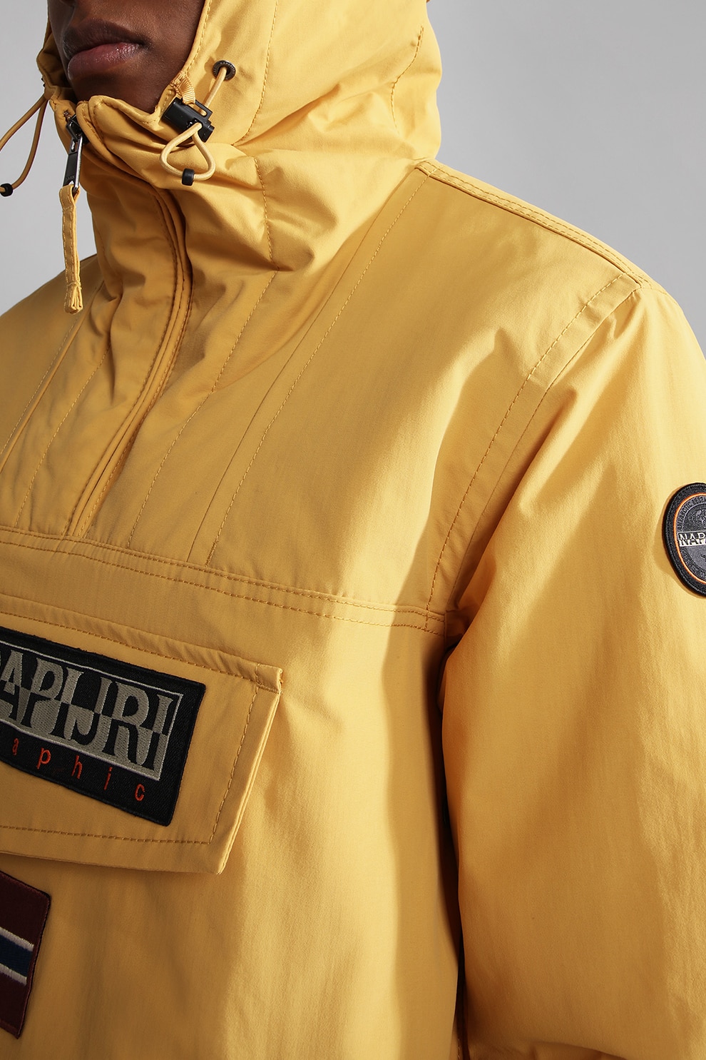 Napapijri, Geaca fara inchidere cu gluga si broderie logo Rainforest ...