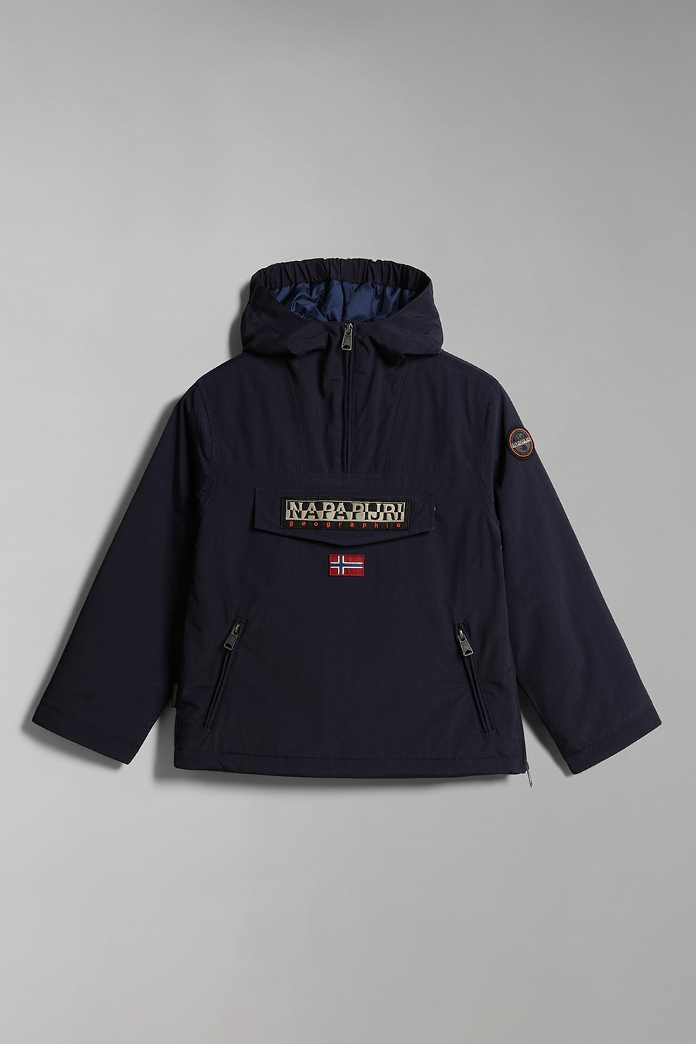 Napapijri, Geaca fara inchidere cu gluga si buzunare frontale ...