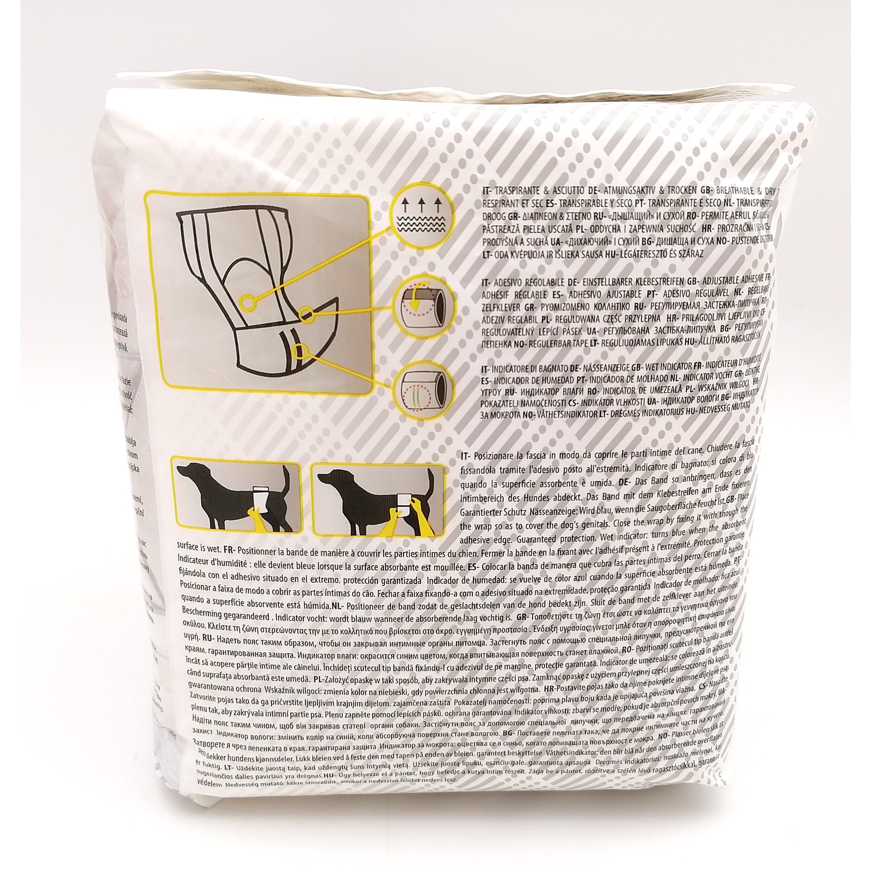 Set scutece pentru caini masculi, Dog Nappy, XL, 60-85 cm - eMAG.ro