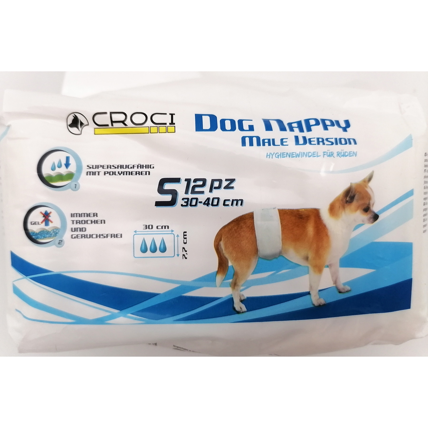 Set scutece pentru caini masculi, Dog Nappy, S, 30 - 40 cm - eMAG.ro