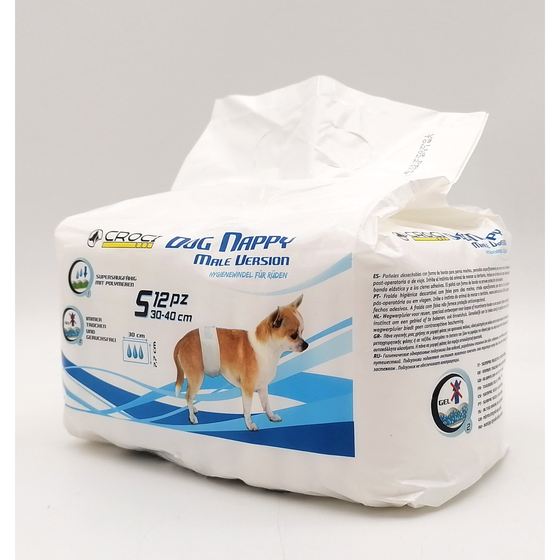 Set scutece pentru caini masculi, Dog Nappy, S, 30 - 40 cm - eMAG.ro