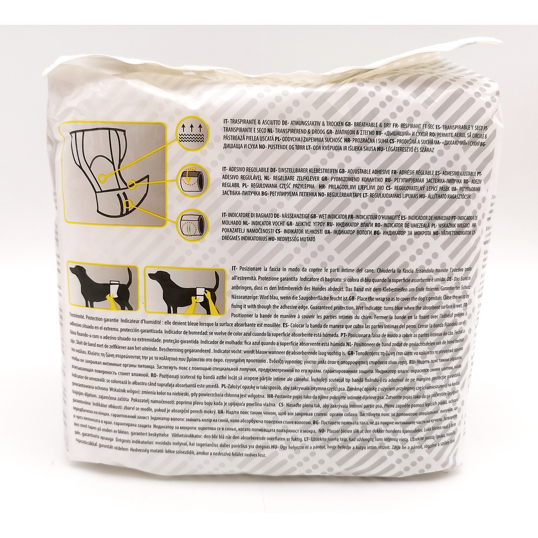 Set scutece pentru caini masculi, Dog Nappy, M, 40-50 cm - eMAG.ro