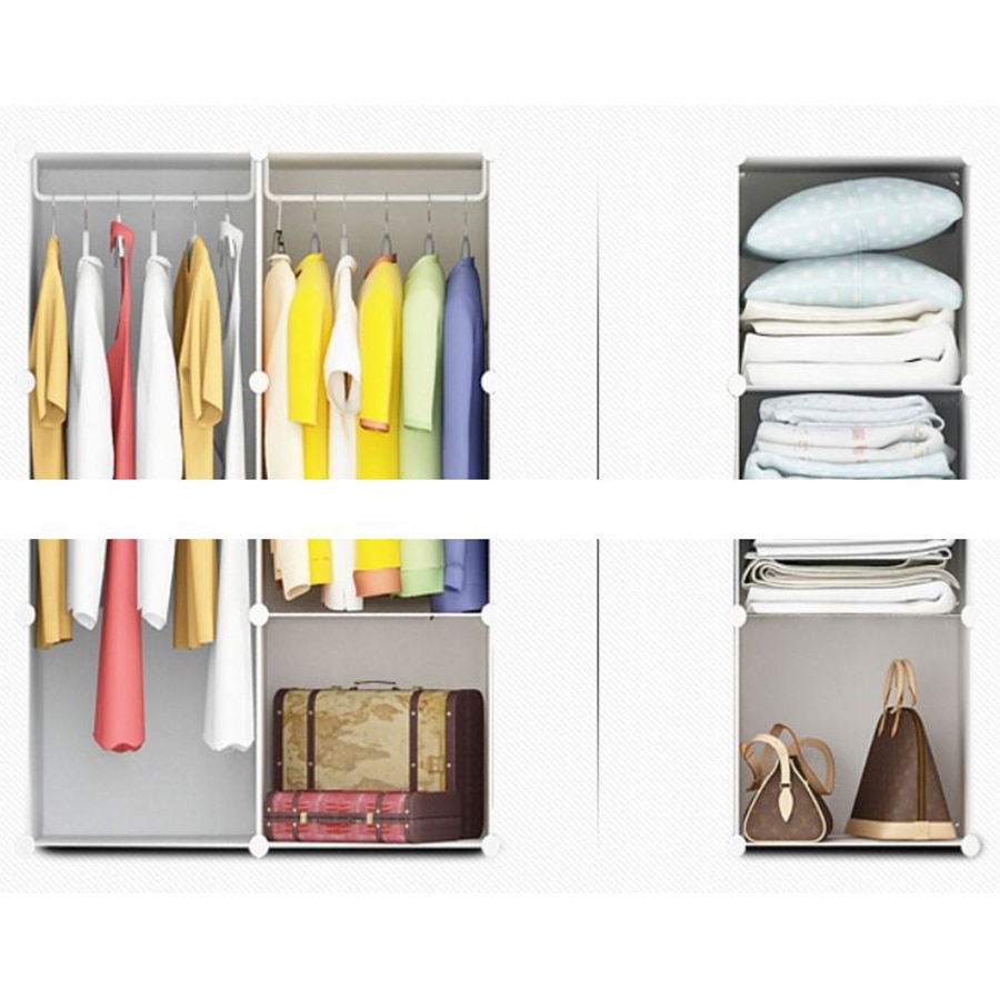 Dulap pentru haine, Alb/Negru, 110 x 47 x 147 cm - eMAG.ro