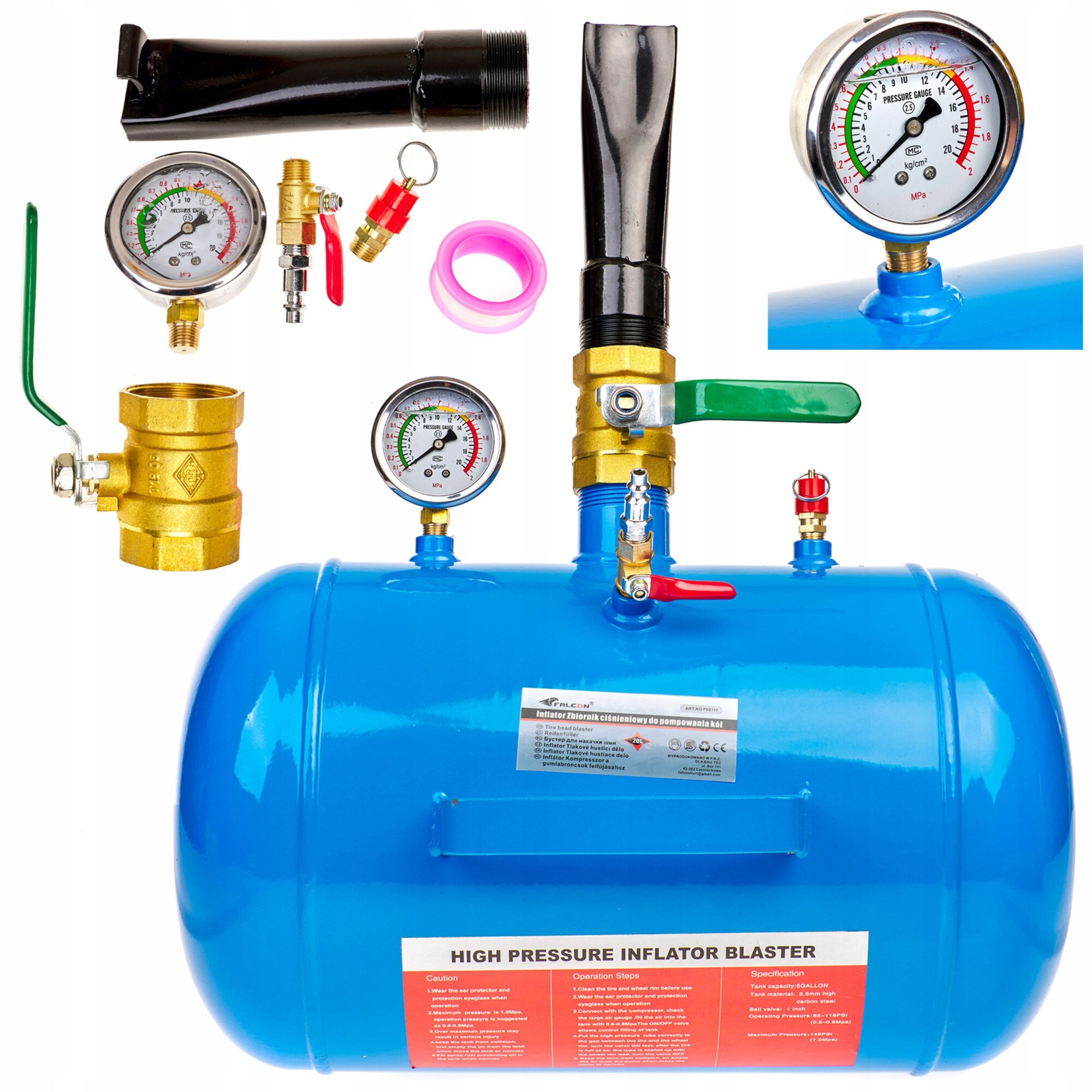 Rezervor aer pentru umflat roti 20 L - eMAG.ro