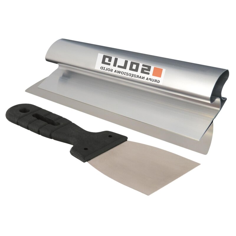 Set spaclu si spatula tamplarie, Solid, Aluminiu, 450 mm, Argintiu ...