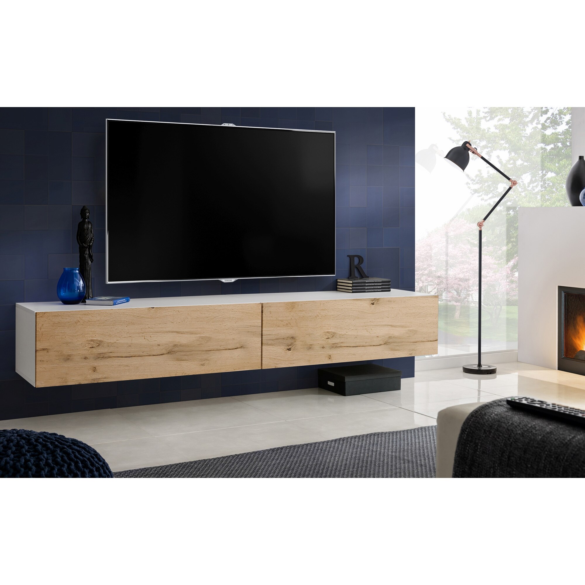 Comoda TV, Extreme Furniture, T34-200, Pal melaminat, 200 x 45 x 30 cm ...