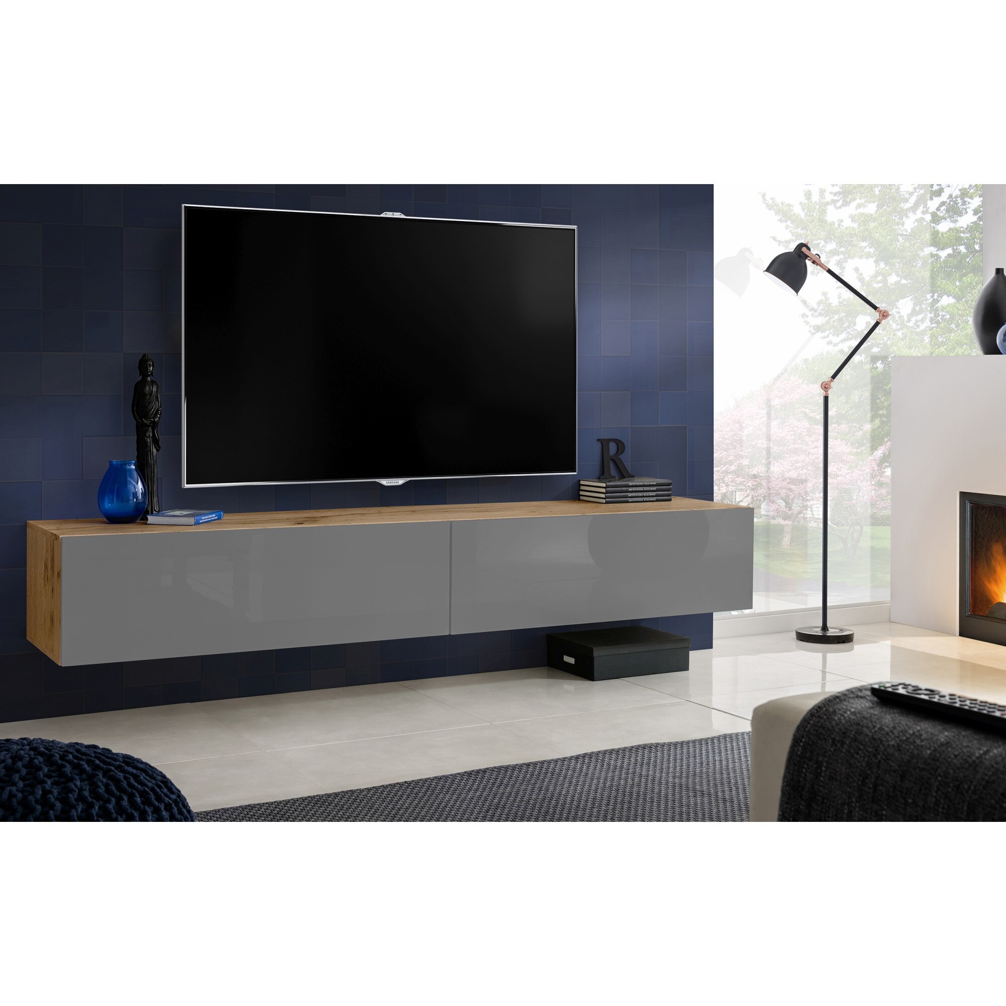 Comoda TV, Extreme Furniture, T34-200, Pal melaminat, 200 x 45 x 30 cm ...