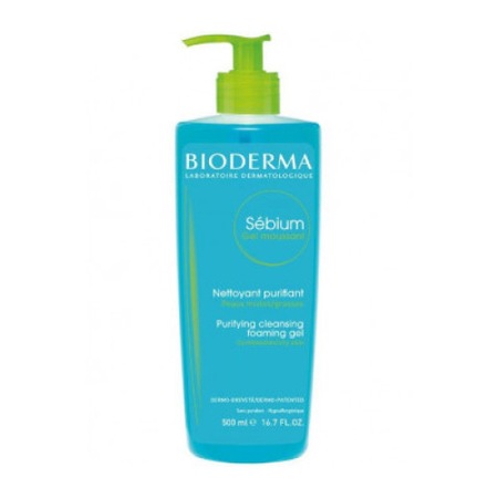 Gel de curatare spumant Bioderma Sebium pentru ten mixt/gras, cu pompa ...