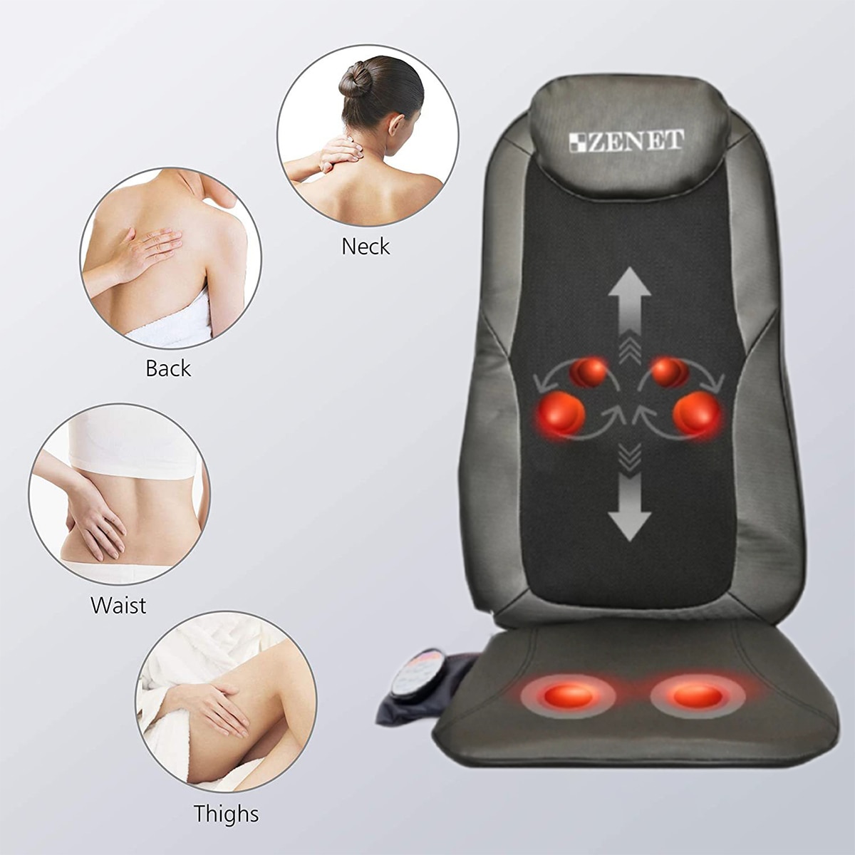 Scaun pentru masaj auto, Zenet, Zet-832, Negru - eMAG.ro