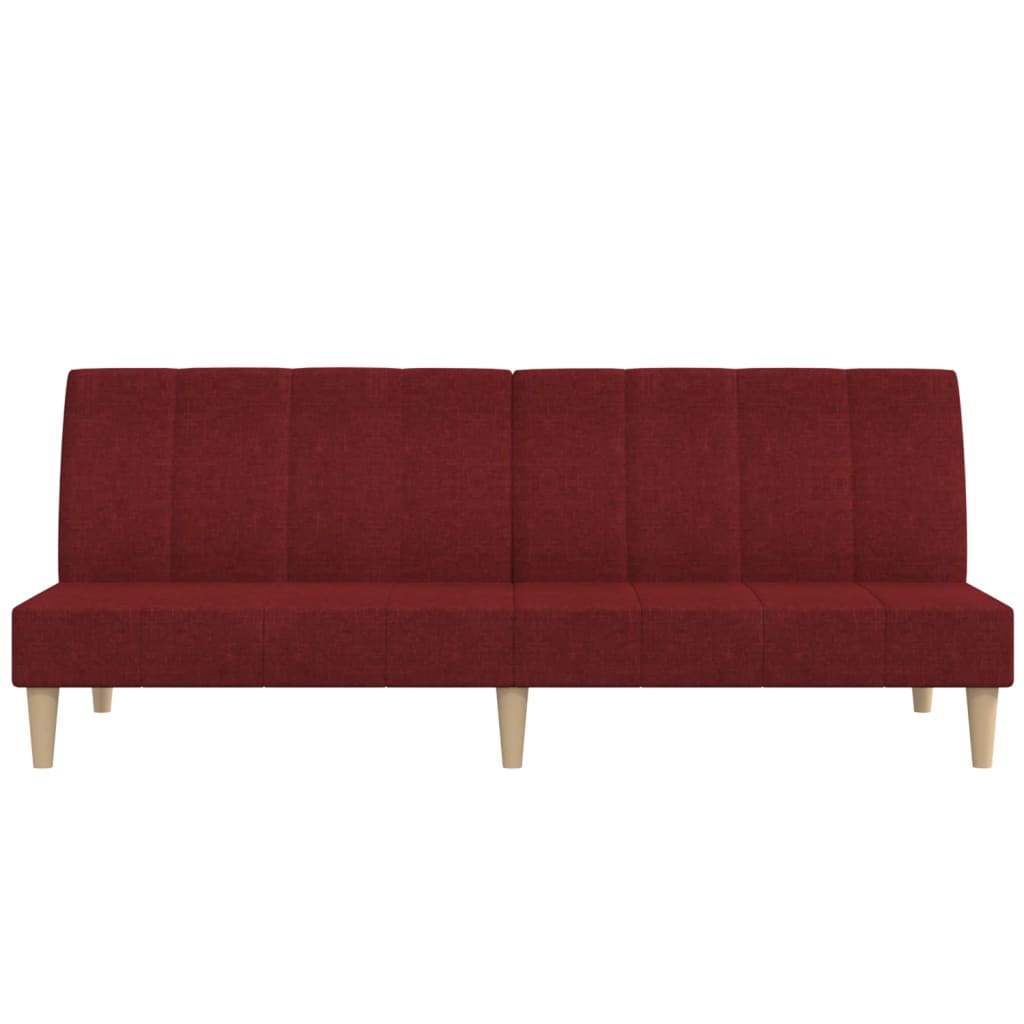 Canapea extensibila design convertibil cu 2 locuri, rosu vin, textil ...