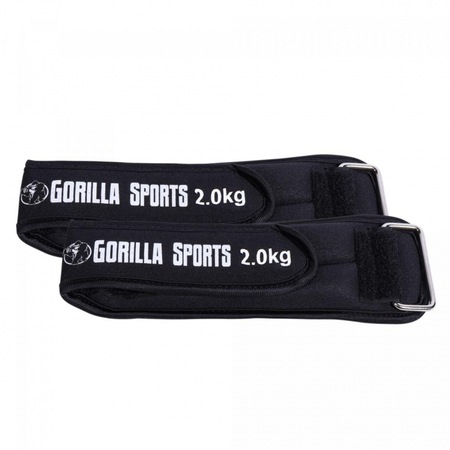 Greutati pentru incheietura/glezne, Gorilla Sports, Negru, 4 KG - 2 x 2 ...