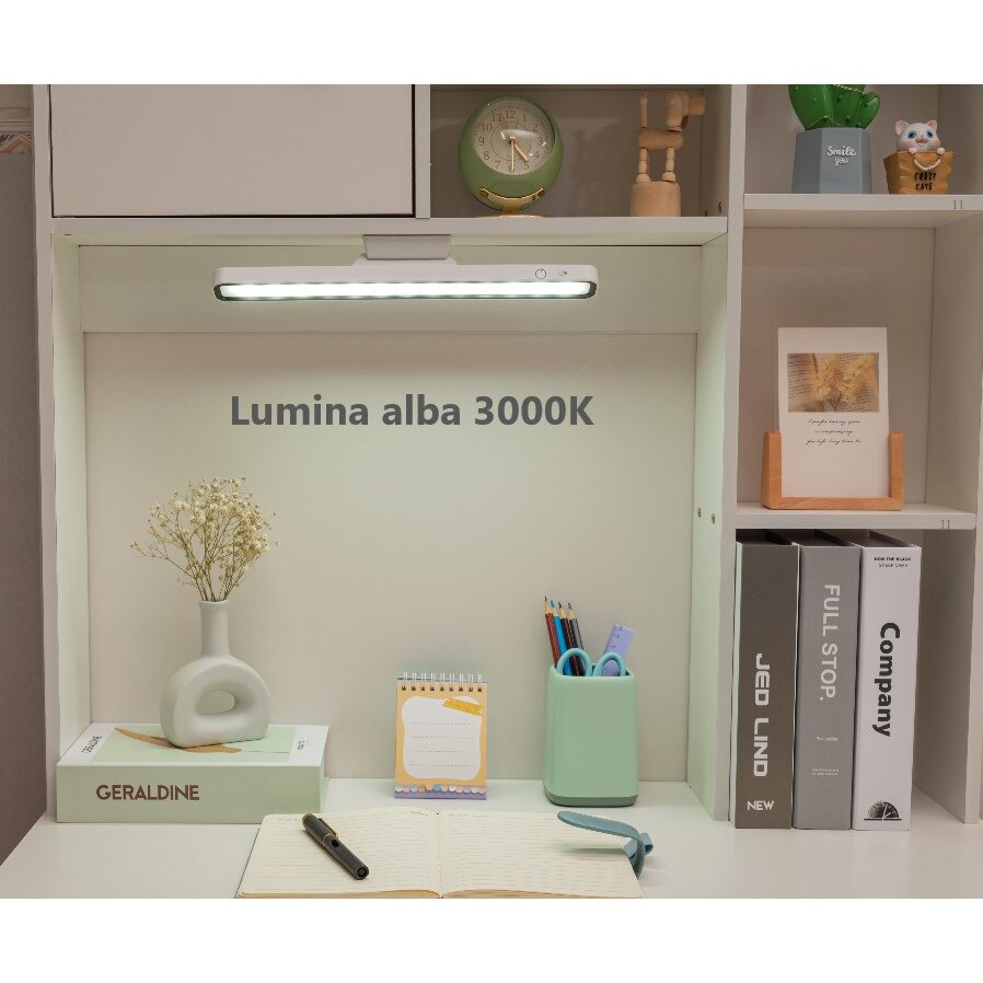 Lumina LED, WALALLA, Incarcare USB, Lumina reglabila, 35x5x5 cm, Alb ...