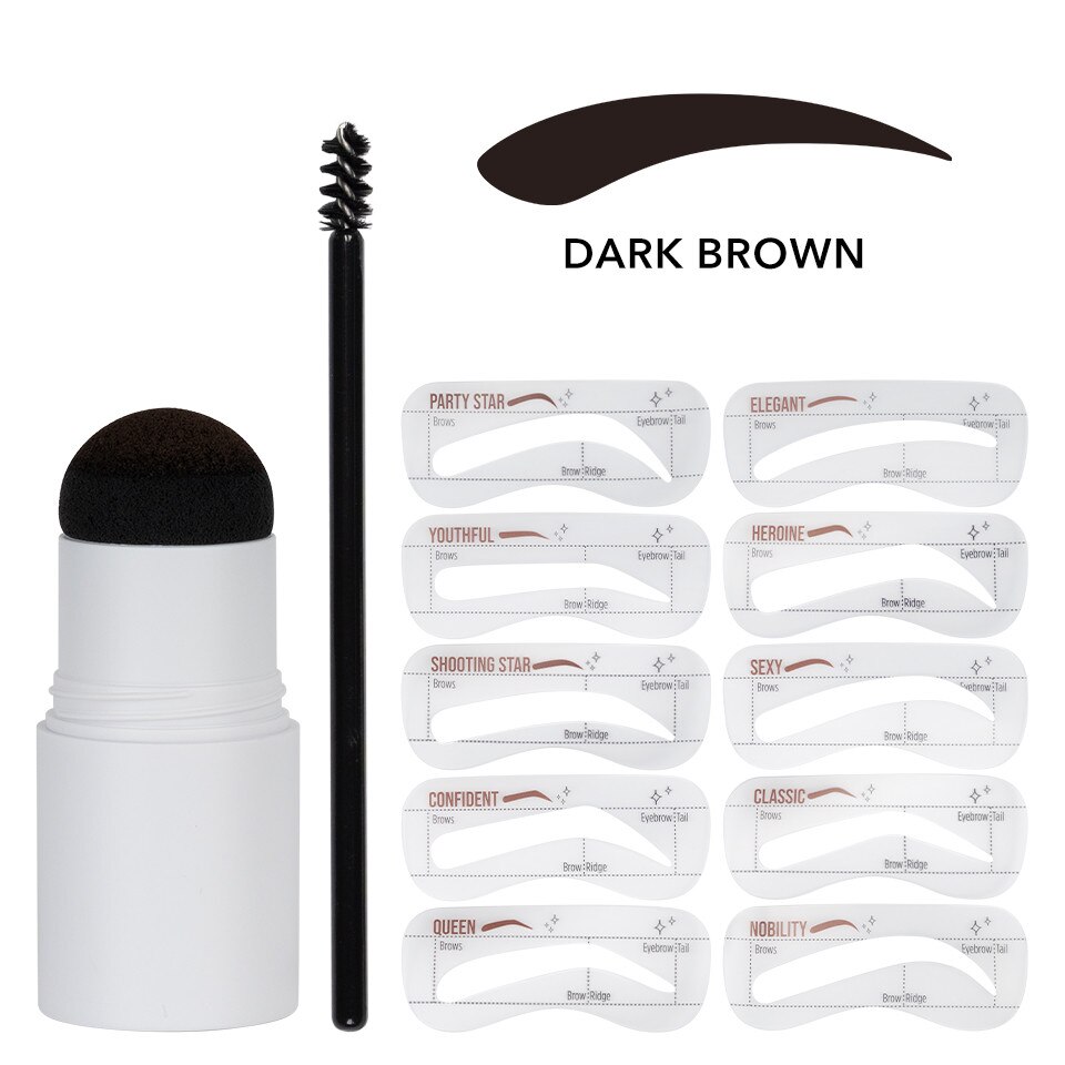 Kit Stampila Sprancene 01 - Dark Brown - eMAG.ro