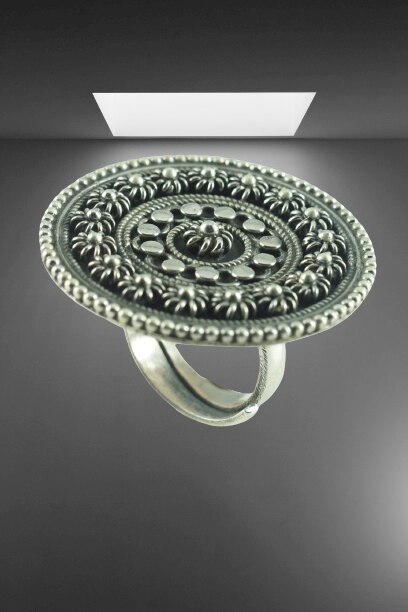 Inel din argint 925, TSR marime reglabila, model indian 2 - eMAG.ro