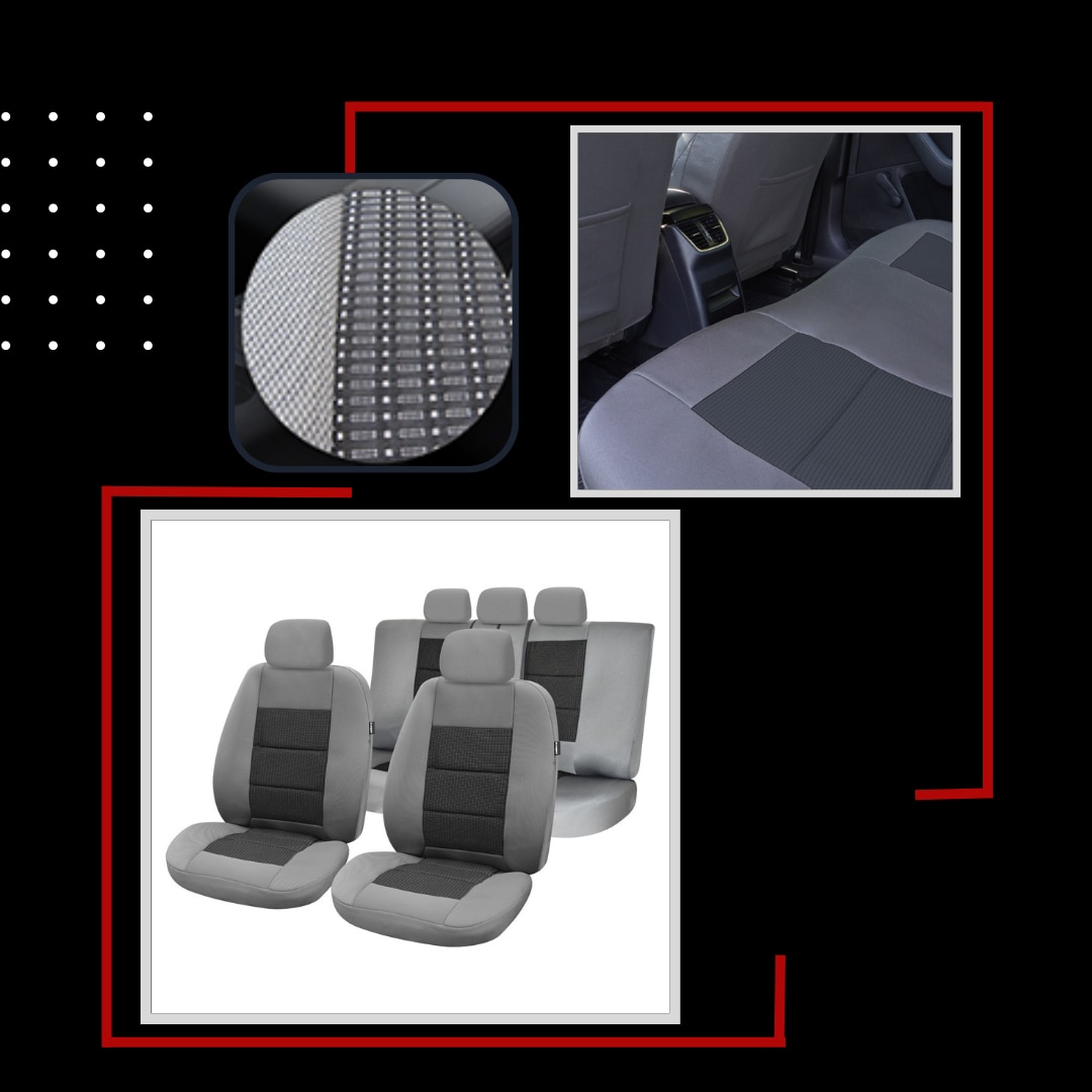 Set huse scaune auto SMARTIC®, Premium Lux, 11 piese, compatibile cu ...