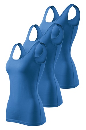 Set 3 topuri dama Triumph, Malfini, material 100% Bumbac, Albastru ...