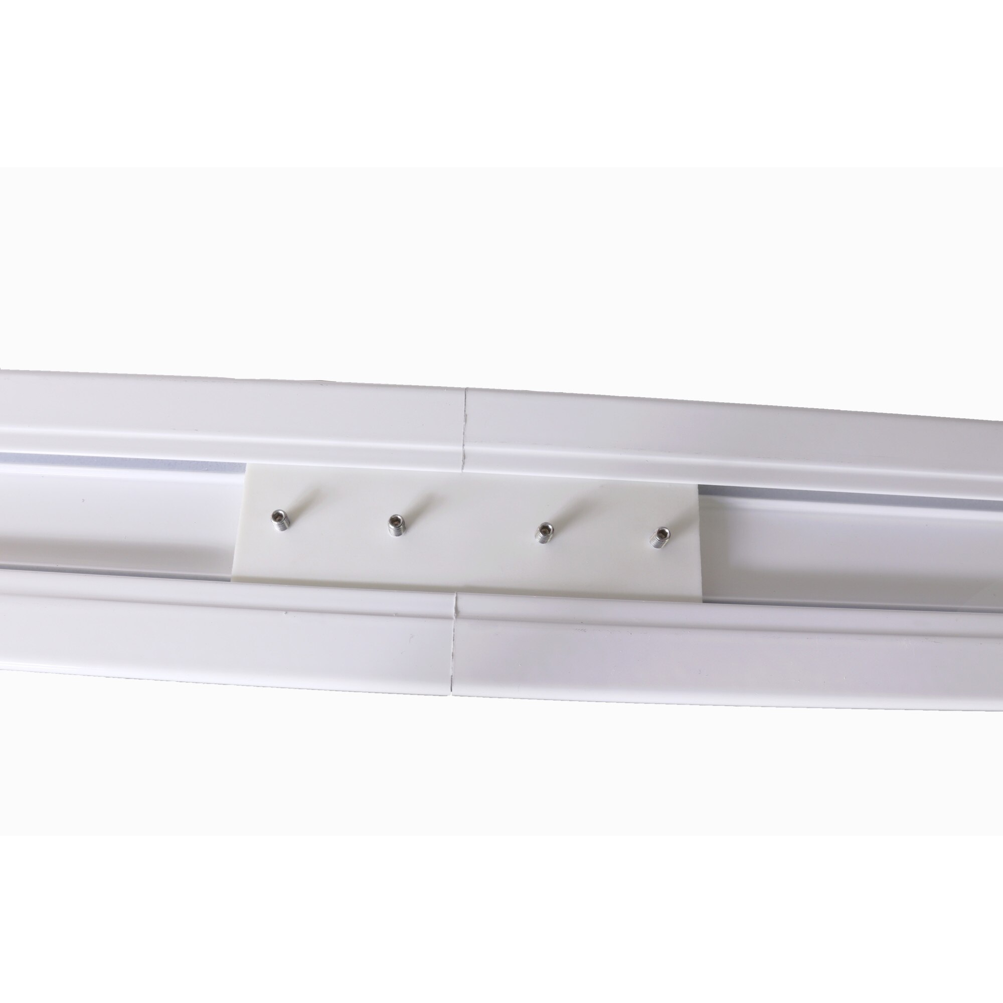 Tija pentru perdea, Sina de tavan dubla, Aluminiu, 600 cm, Alb - eMAG.ro