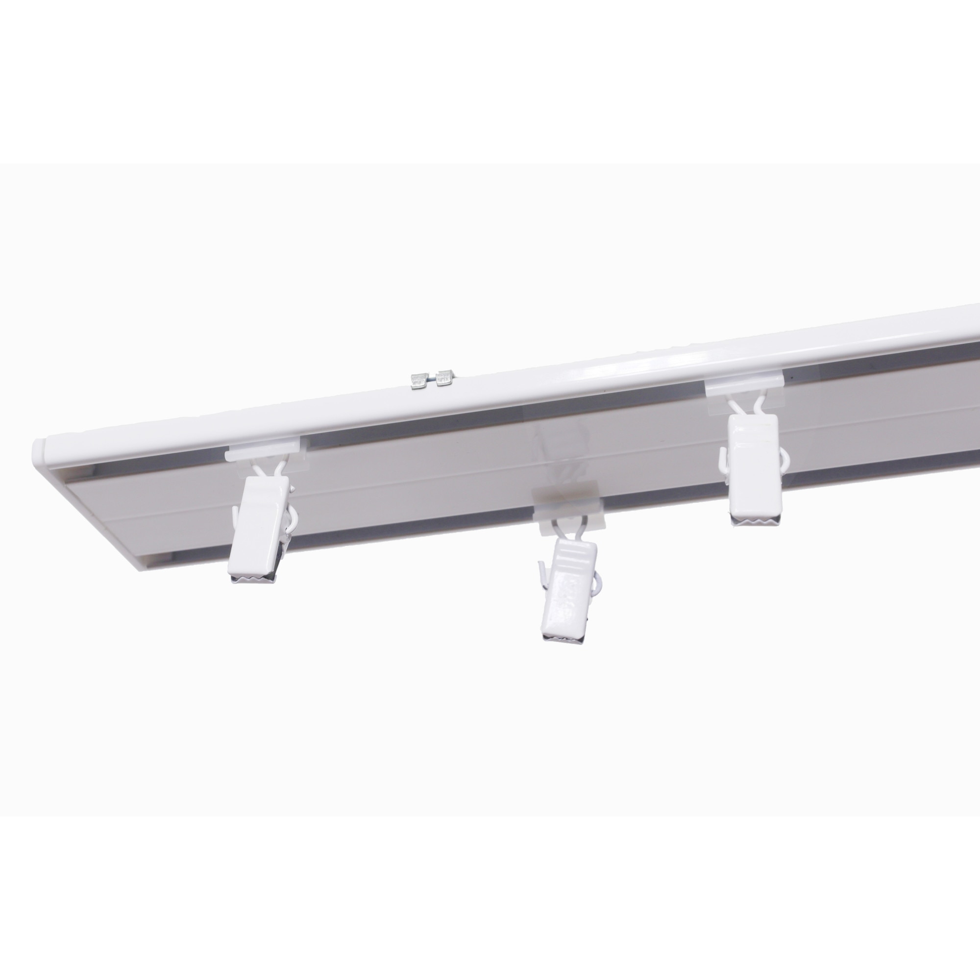 Tija pentru perdea, Sina de tavan dubla, Aluminiu, 600 cm, Alb - eMAG.ro