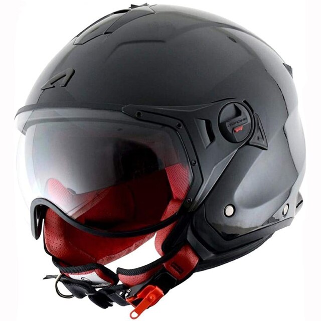 Casca moto Astone open face, negru, M - eMAG.ro