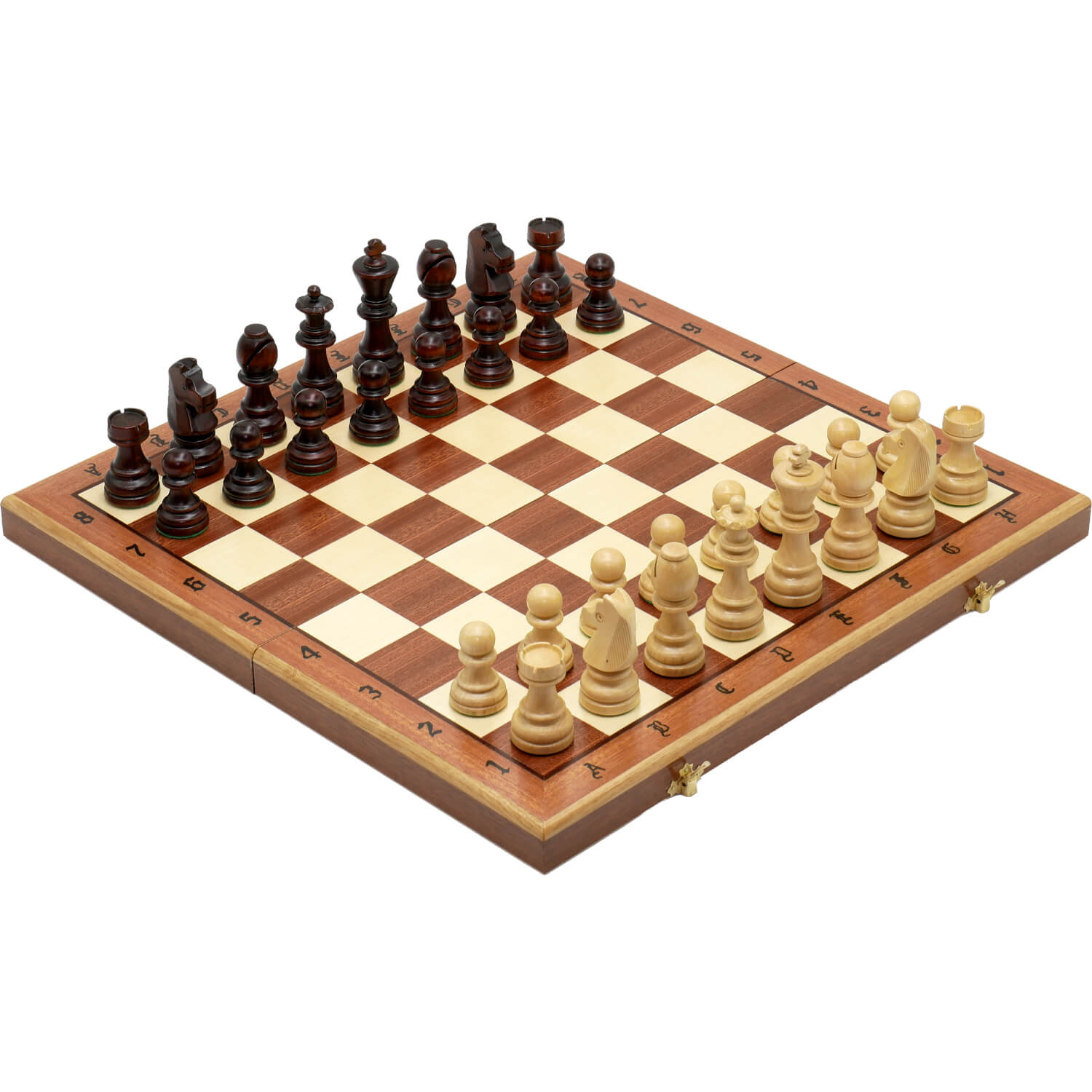 Tabla de sah clasica, Sunrise, lemn, maro/crem, 48 x 48 cm - eMAG.ro