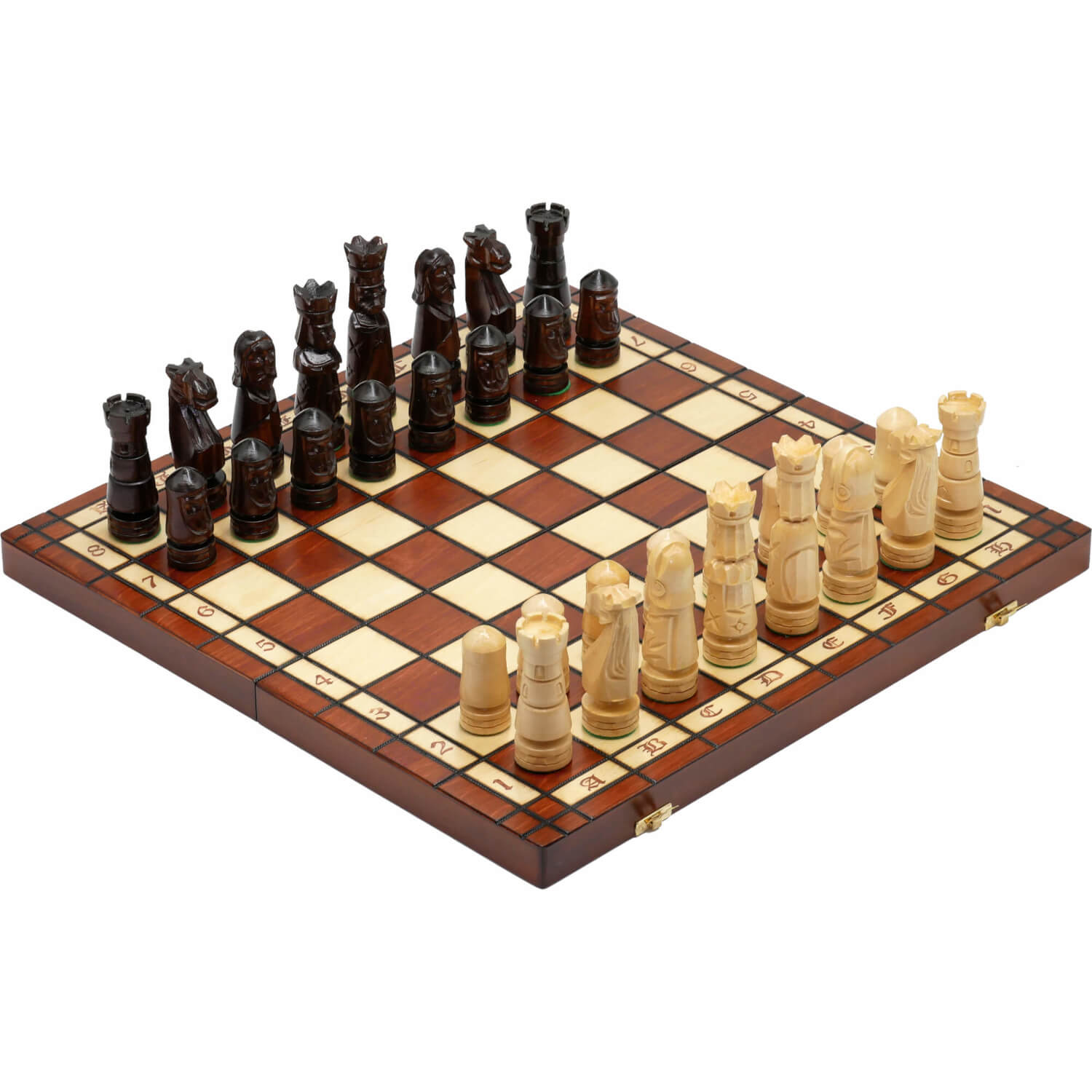 Tabla de sah, Sunrise, lemn, maro/crem, 50 x 50 cm - eMAG.ro