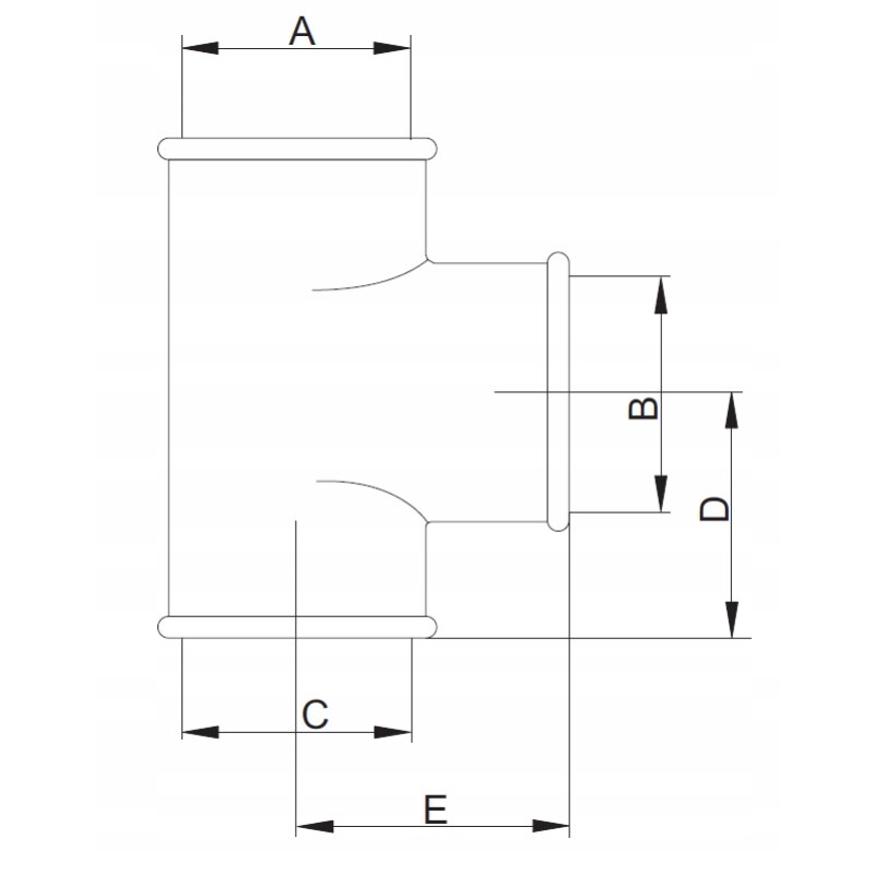 Teu reductor pentru instalatii termice/sanitare, Fonta zincata, 5/4 x 1 ...