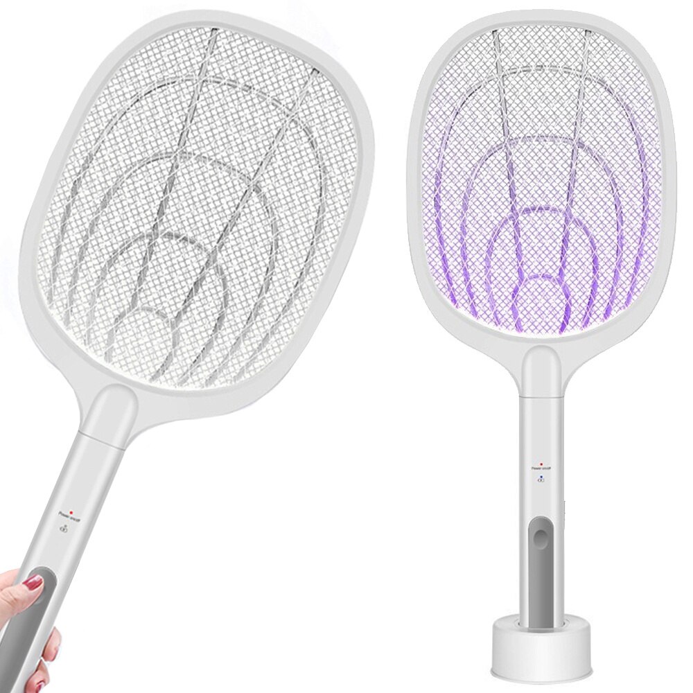 Paleta electrica anti-insecte, incarcare USB culoare alba - eMAG.ro