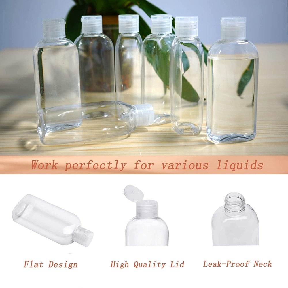 Set de 5 sticle goale din plastic transparent, sticle de 3,4 oz/100 ml ...