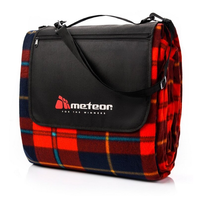 Patura picnic, Meteor, 300x300cm, Rosu/Negru - eMAG.ro